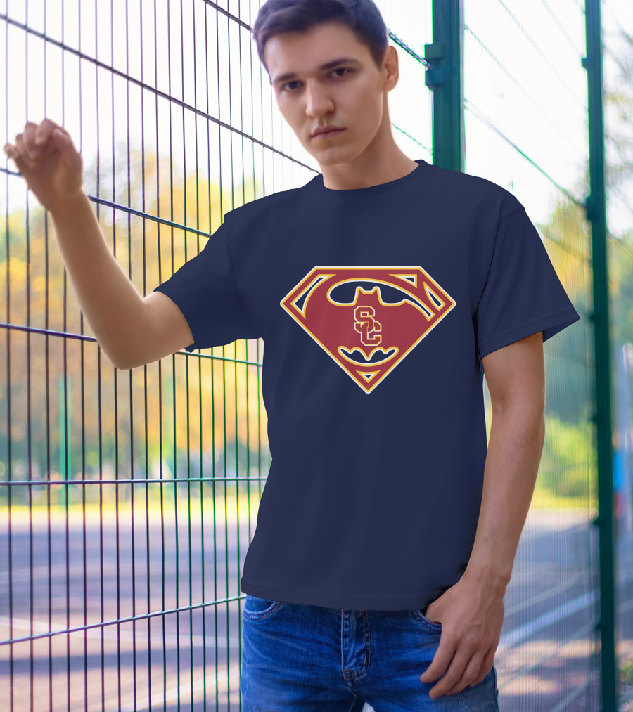 Usc Trojans Sc Badge Superhero T-Shirt