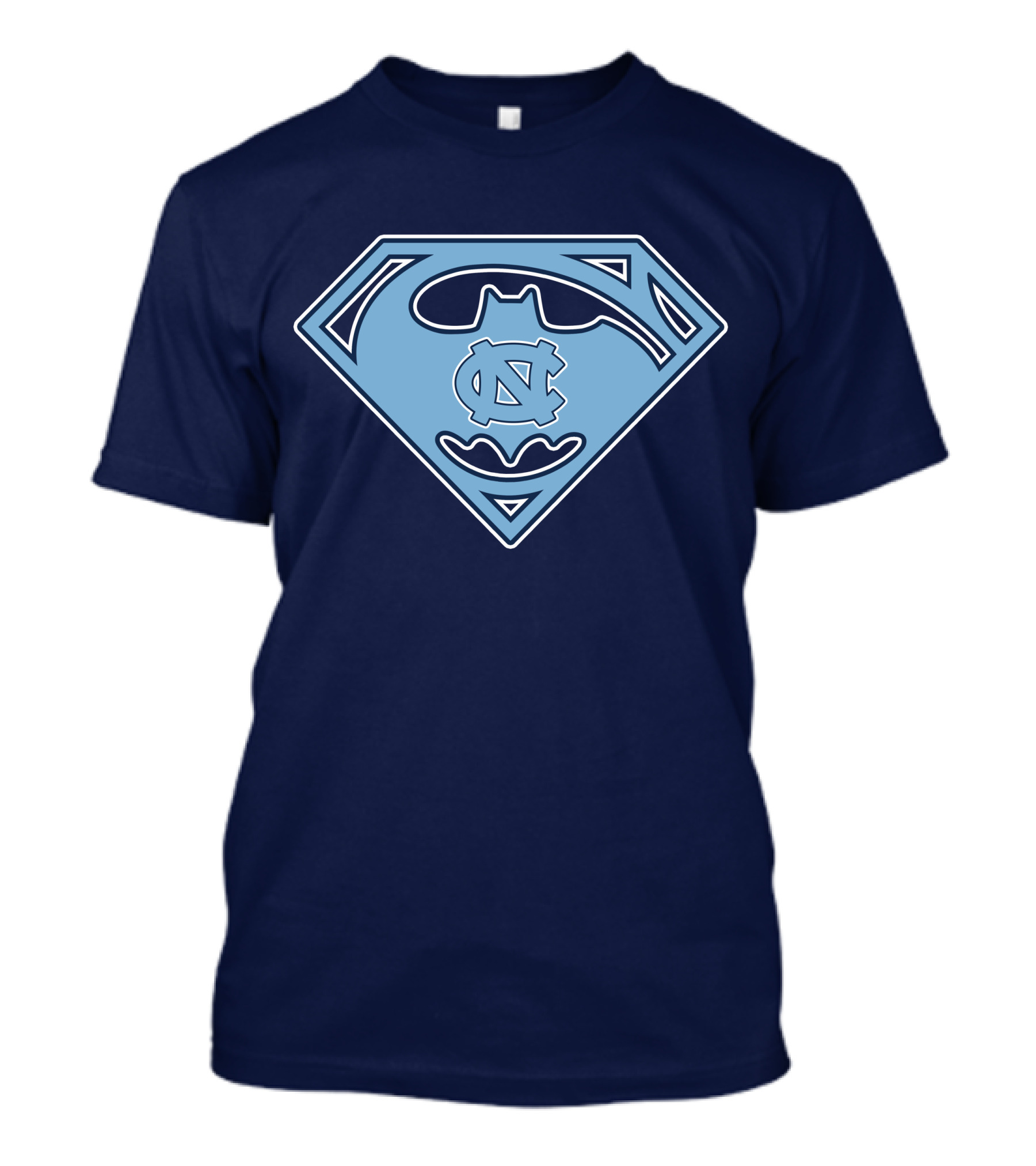 North Carolina Tar Heels Superman Batman Logo Mashup T-Shirt