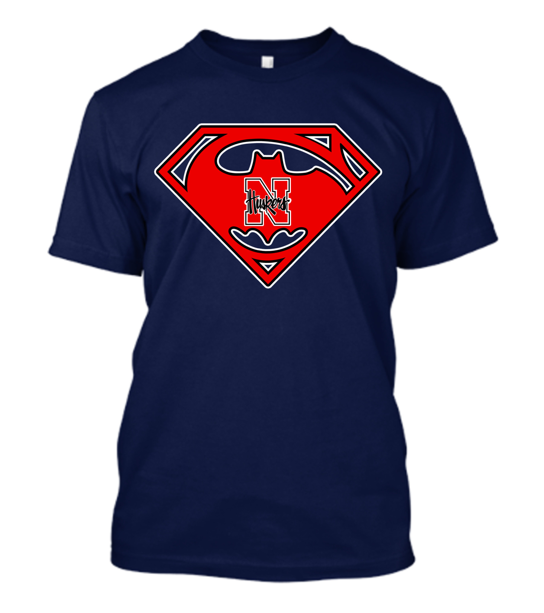 Superman Nebraska Huskers Logo T-Shirt