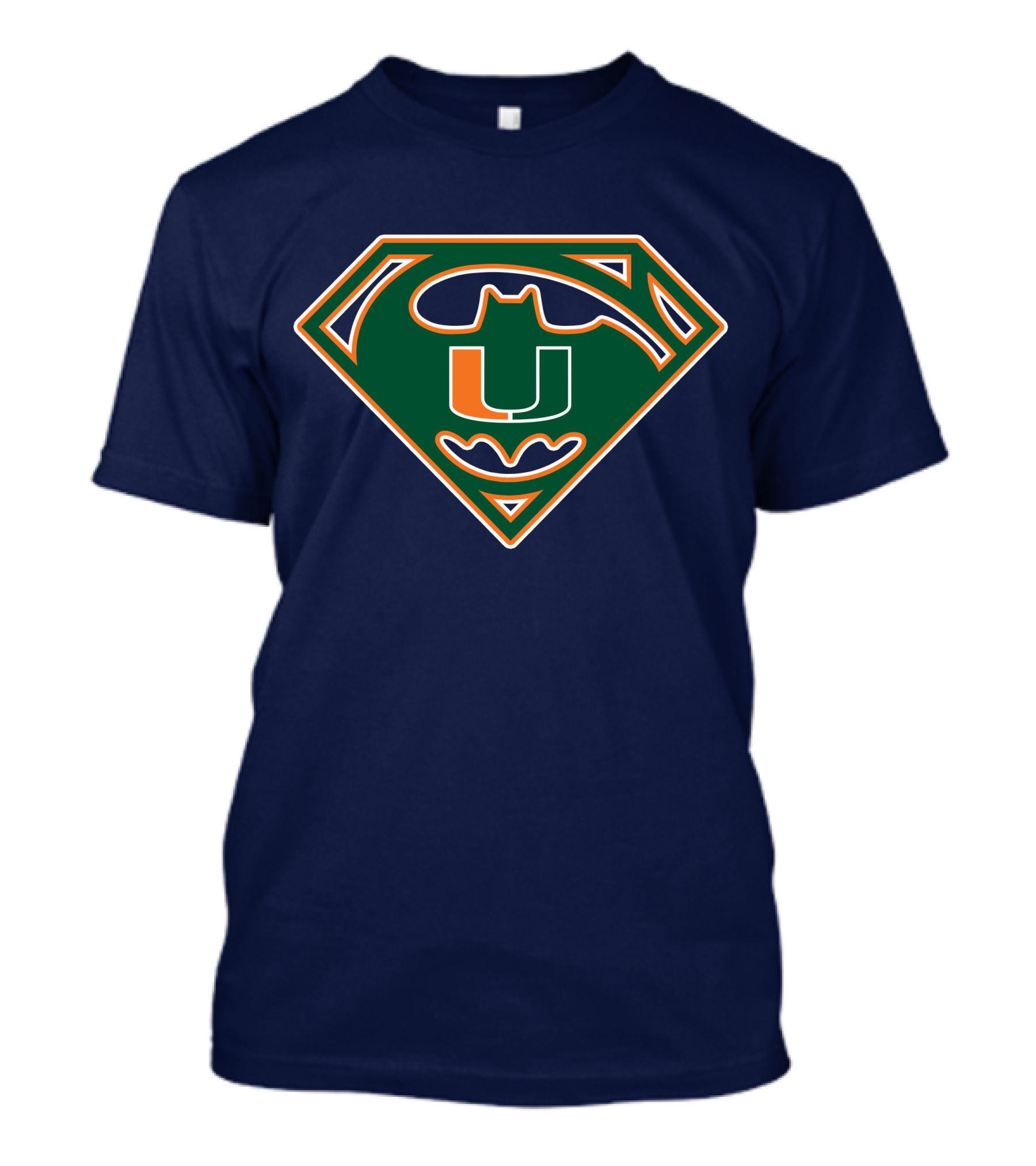 Miami Hurricanes U Logo Bat Signal Hero T-Shirt