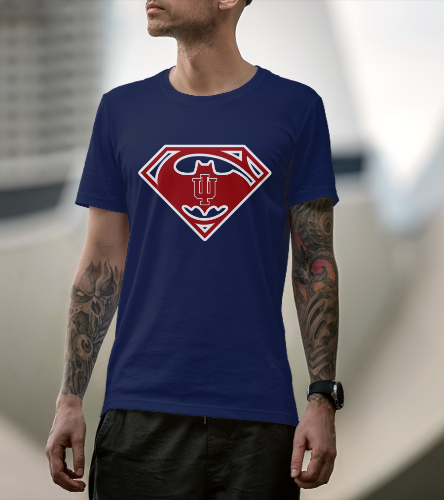 Indiana Hoosiers Superman Batman Logo Mashup T-Shirt