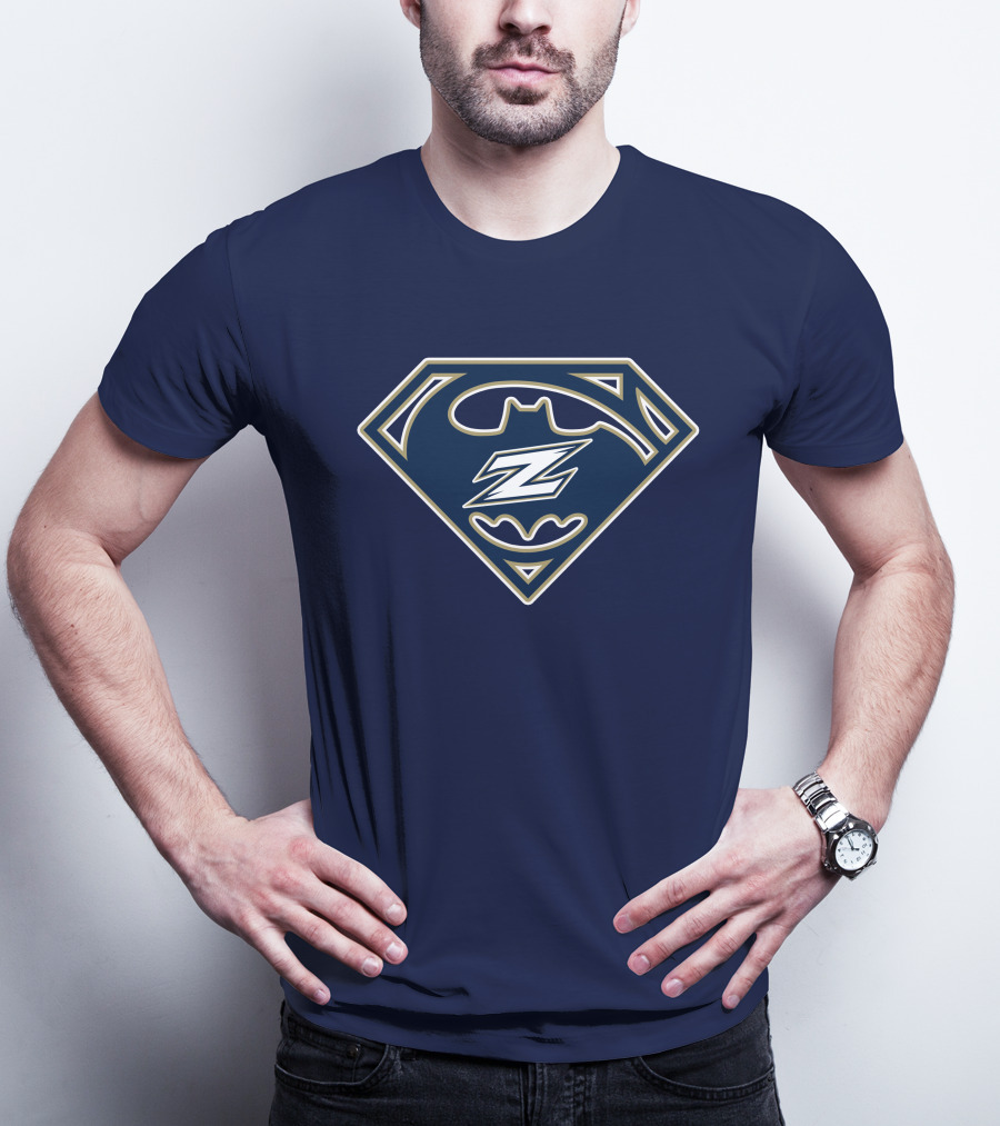 Akron Zips Batman Superman Logo Combination T-Shirt
