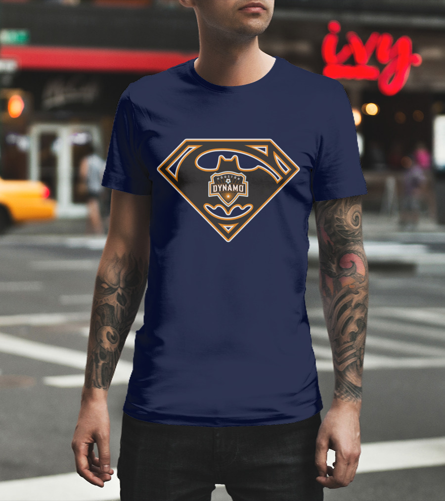 Batman Houston Dynamo Superhero Crest T-Shirt