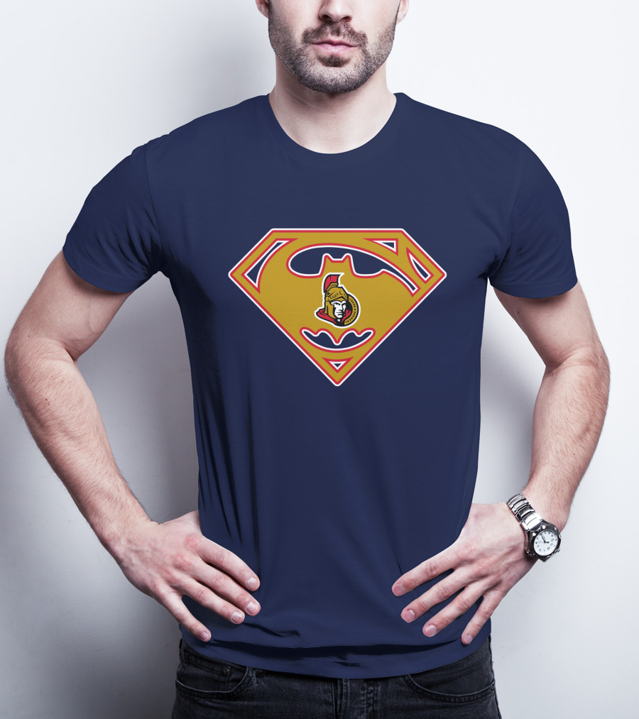 Ottawa Senators Superhero Logo Fusion T-Shirt