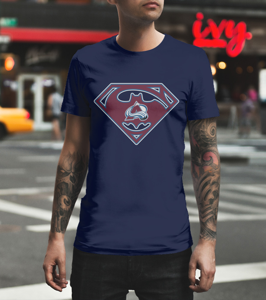 Batman Superman Colorado Avalanche Logo 152 T-Shirt
