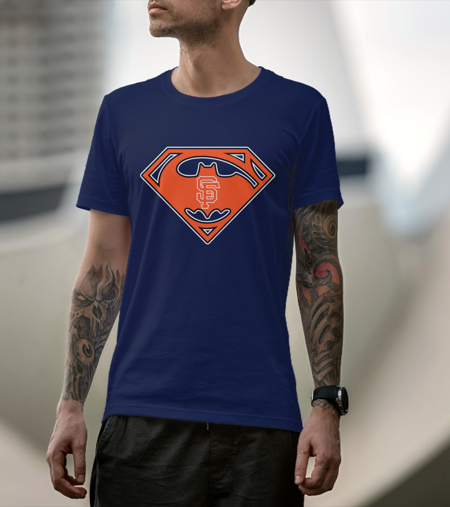 San Francisco Giants Superman Batman T-Shirt
