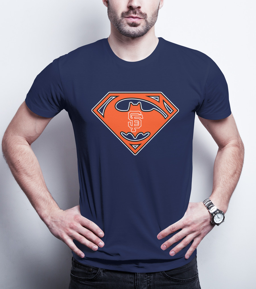 San Francisco Giants Superman Batman T-Shirt
