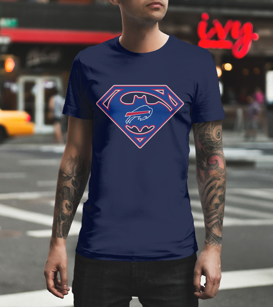 Buffalo Bills Superman Batman Logo Icon T-Shirt