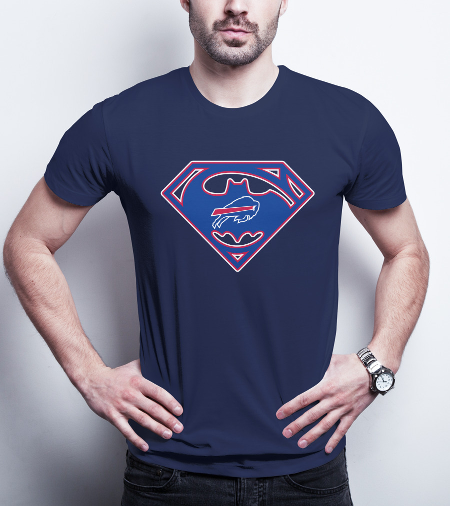 Buffalo Bills Superman Batman Logo Icon T-Shirt