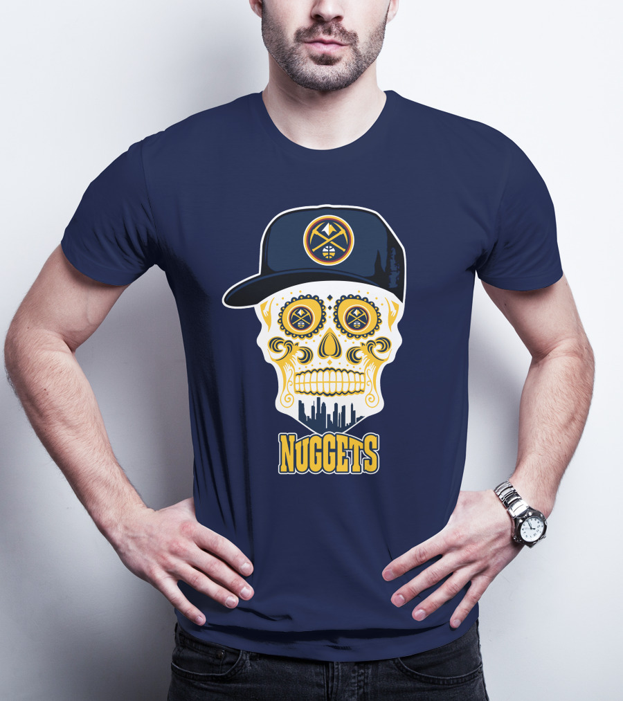 Denver Nuggets Skull With Cap T-Shirt