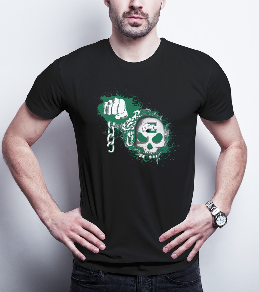 Eastern Michigan Eagles Skull And Fist Graphic '95 T-Shirt