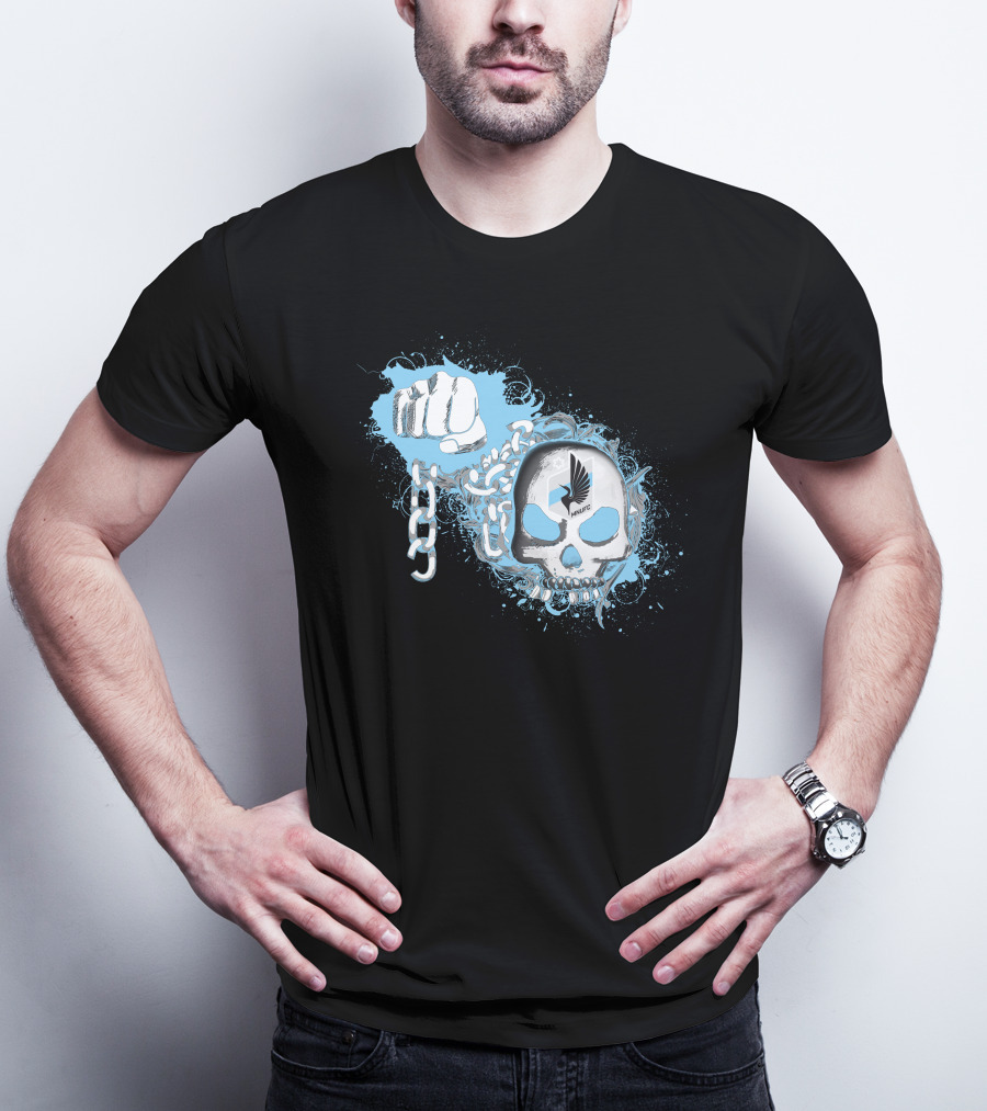 Fist Breaking Chains With Skull And Minnesota United Fc T-Shirt