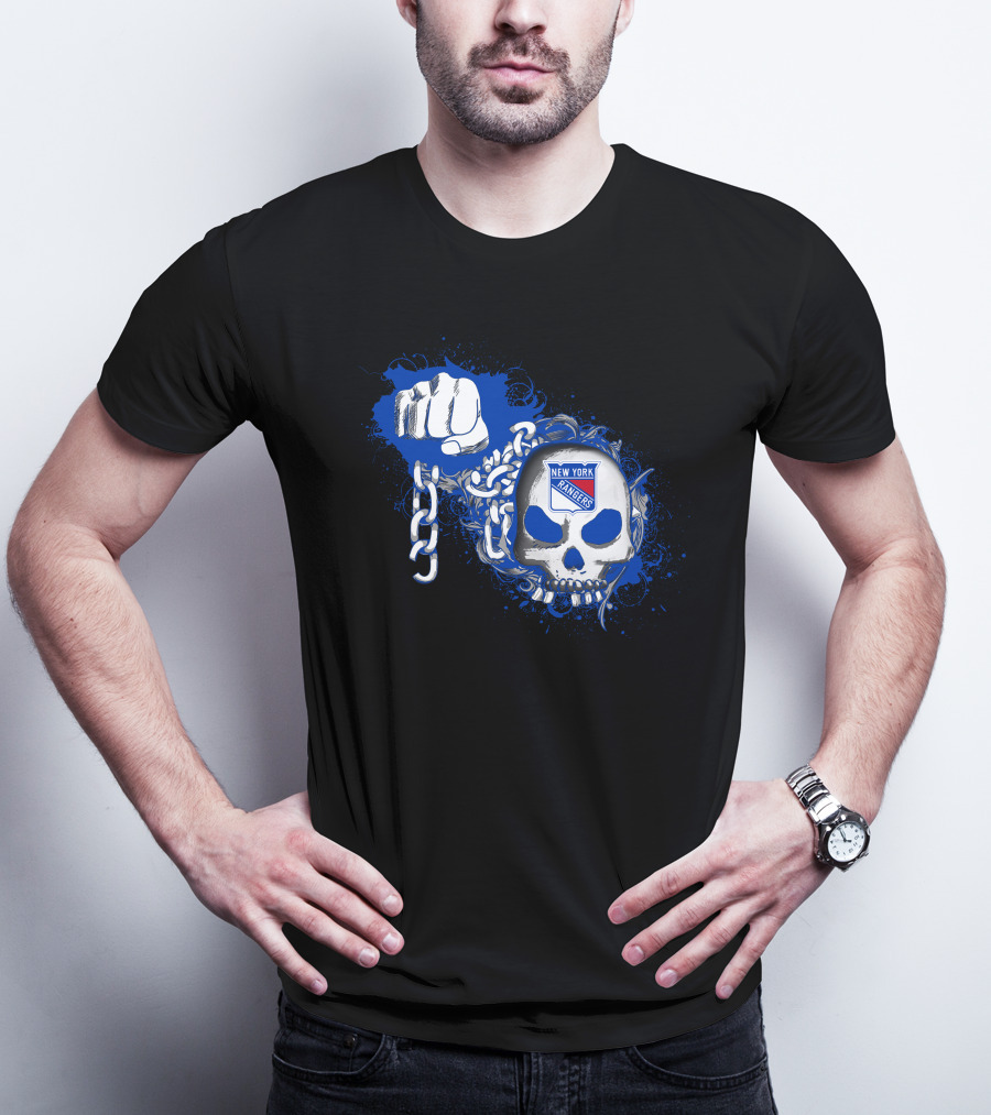 New York Rangers Skull And Chains T-Shirt