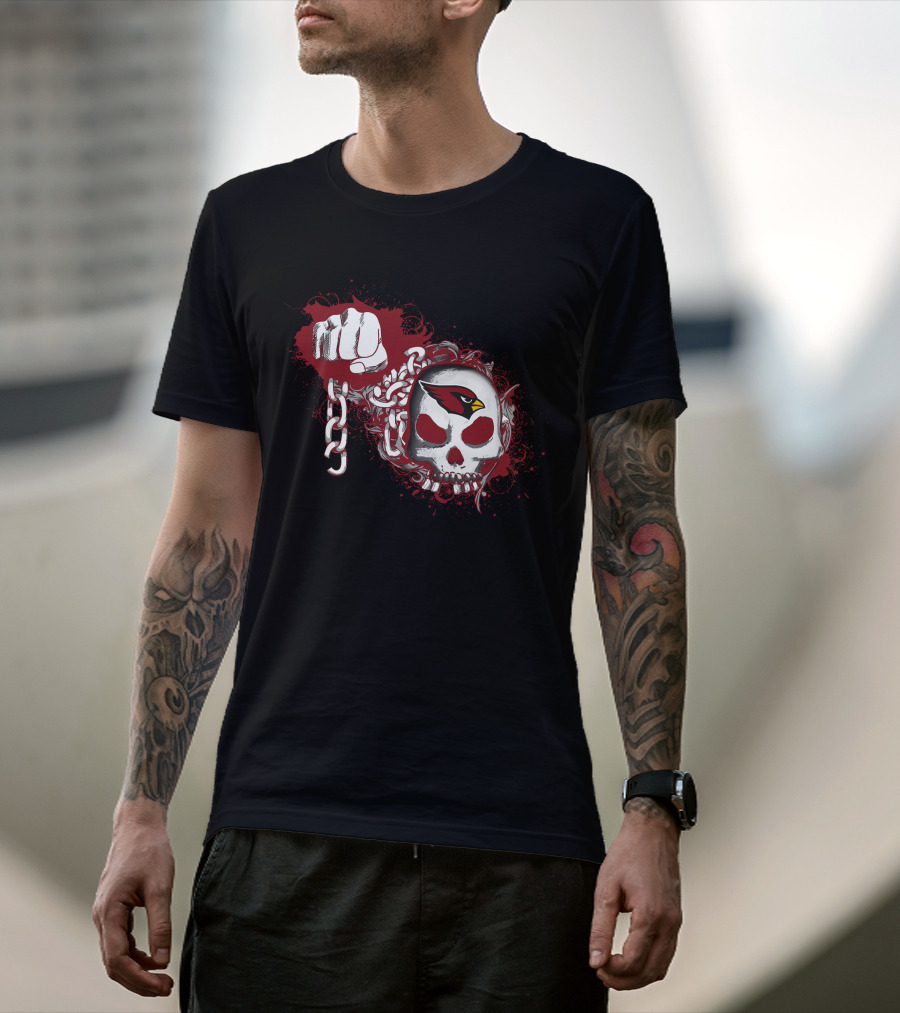 Arizona Cardinals Skull And Chain T-Shirt