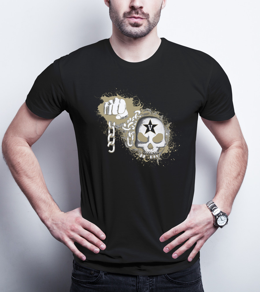 Vanderbilt Commodores Skull And Fist With Star T-Shirt
