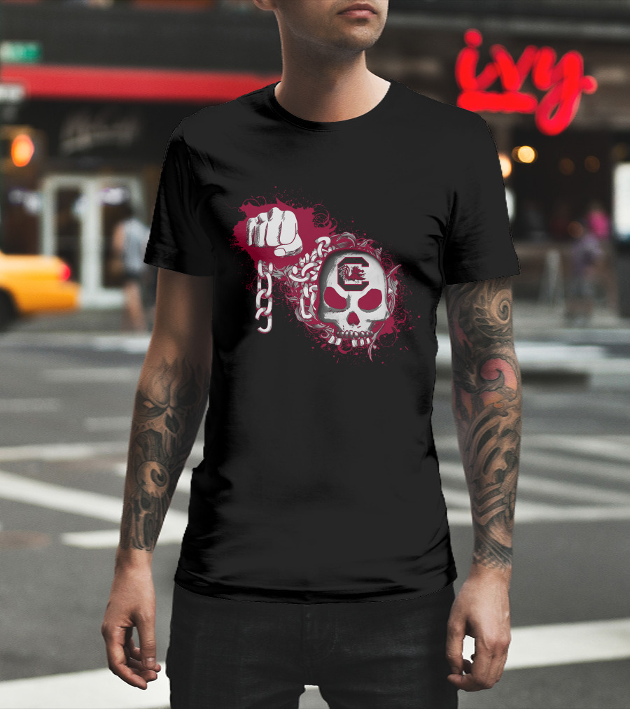 South Carolina Gamecocks Skull And Chains T-Shirt