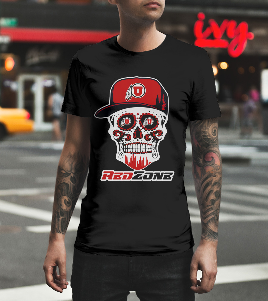 Redzone Utah Utes Skull T-Shirt