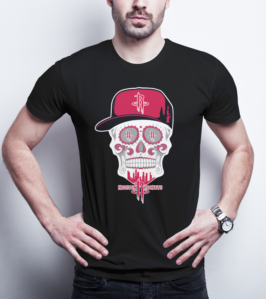 Houston Rockets Skull Cap T-Shirt