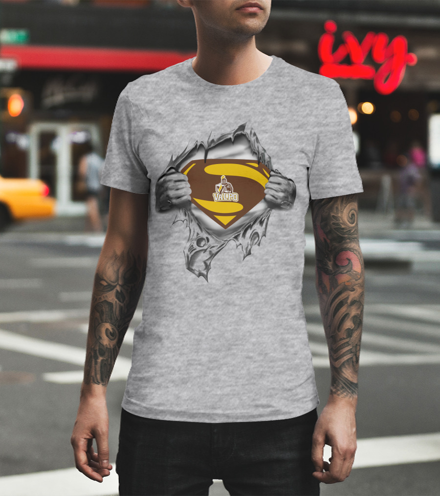 Valparaiso Crusaders Valpo Superman Crest T-Shirt