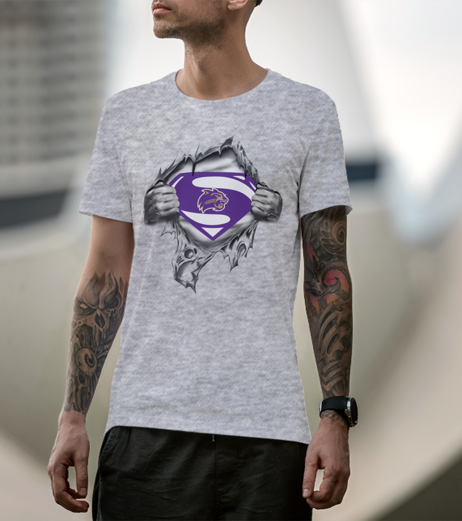 Western Carolina Catamounts Superman Logo Burst T-Shirt