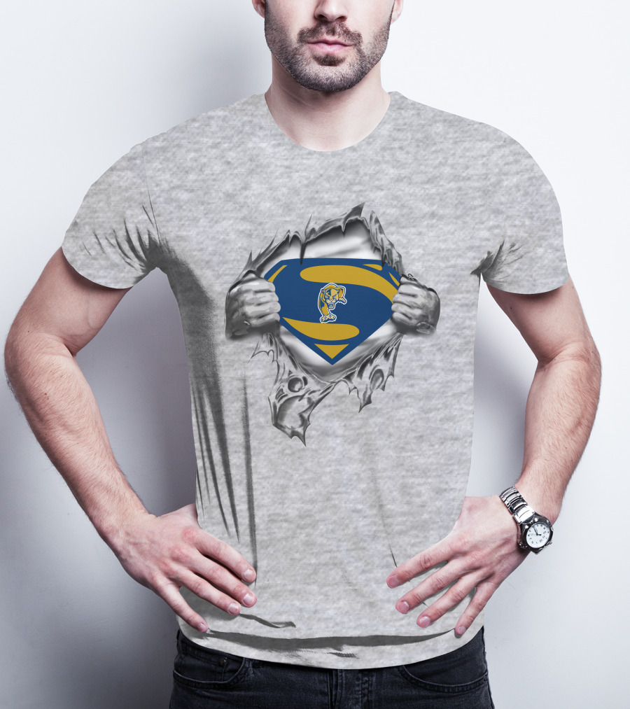 Florida Intl Golden Panthers Superman Symbol Logo Fusion T-Shirt