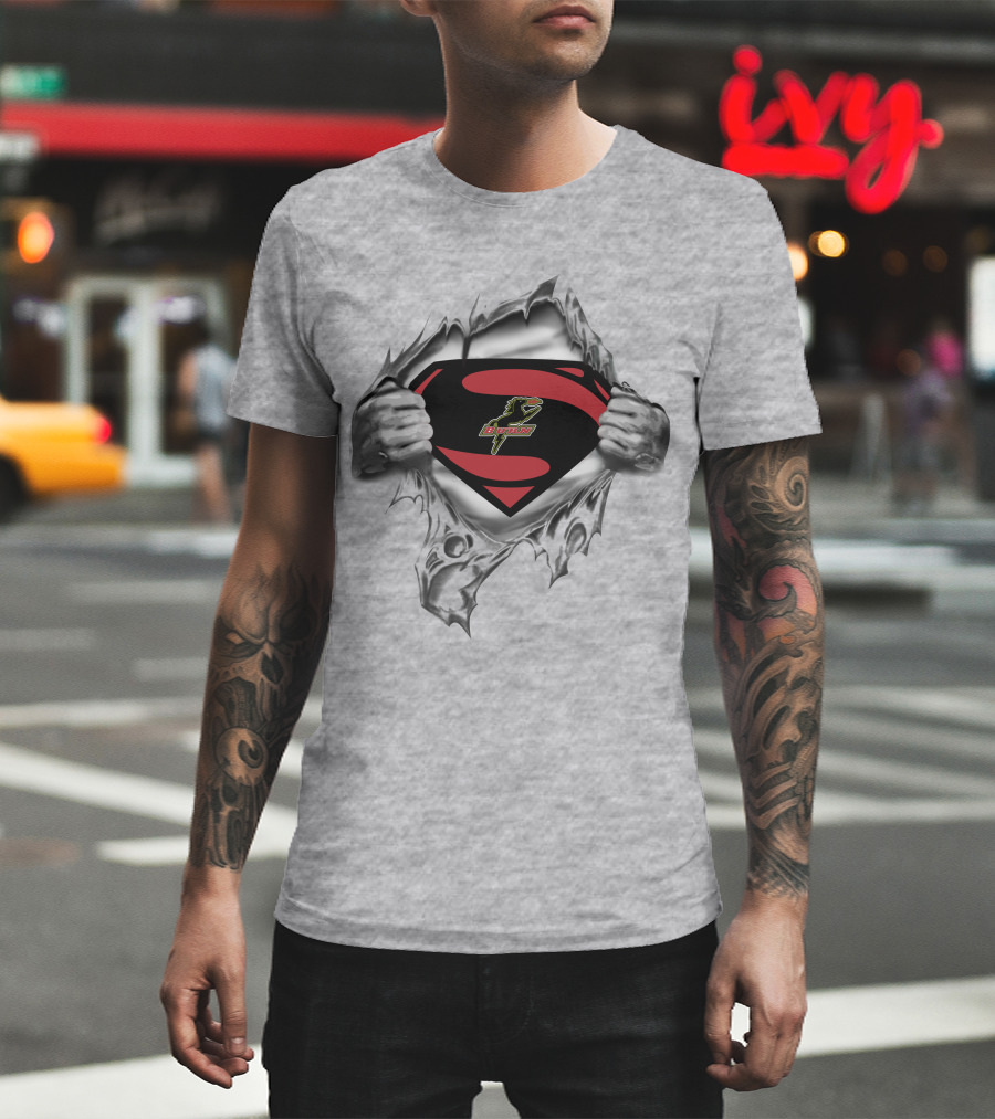 Dallas Burn Superman Logo With Torn Chest T-Shirt