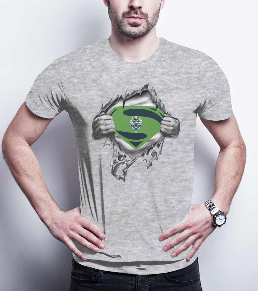 Seattle Sounders Fc Superman Logo Superhero T-Shirt