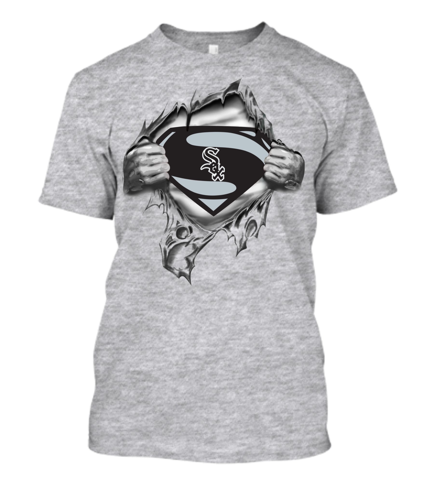 Chicago White Sox Superman Logo Ripped T-Shirt