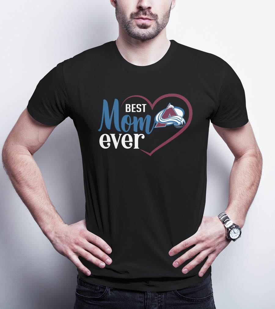 Best Mom Ever Colorado Avalanche Heart T-Shirt