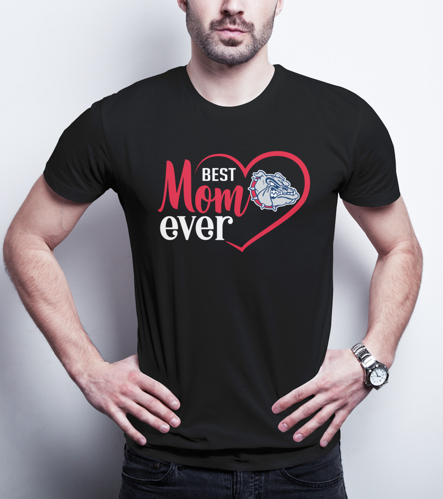 Gonzaga Bulldogs Best Mom Ever Heart T-Shirt