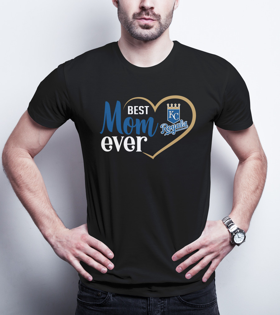 Kansas City Royals Best Mom Ever Heart T-Shirt