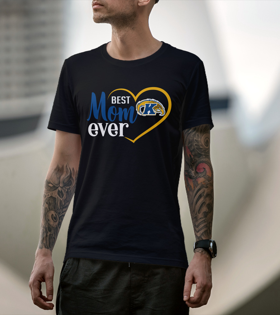 Best Mom Ever Kent State Golden Flashes Heart T-Shirt