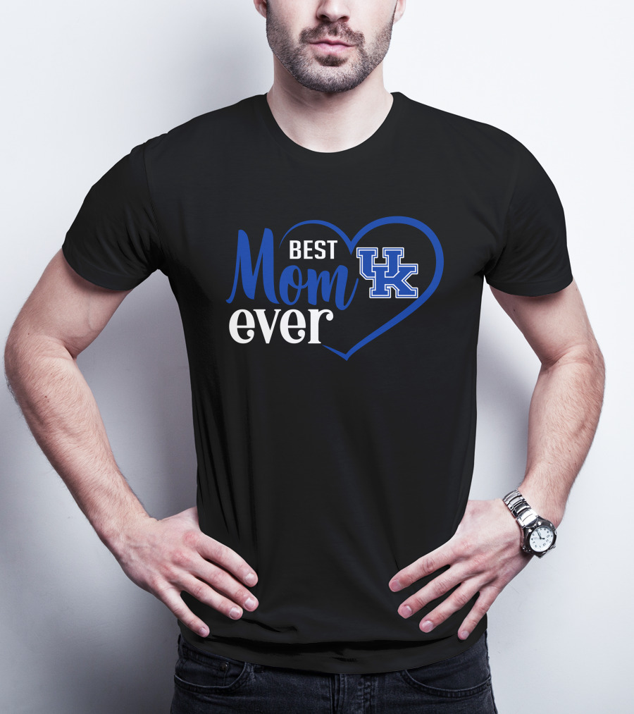 Kentucky Wildcats Best Mom Ever With Uk Heart T-Shirt