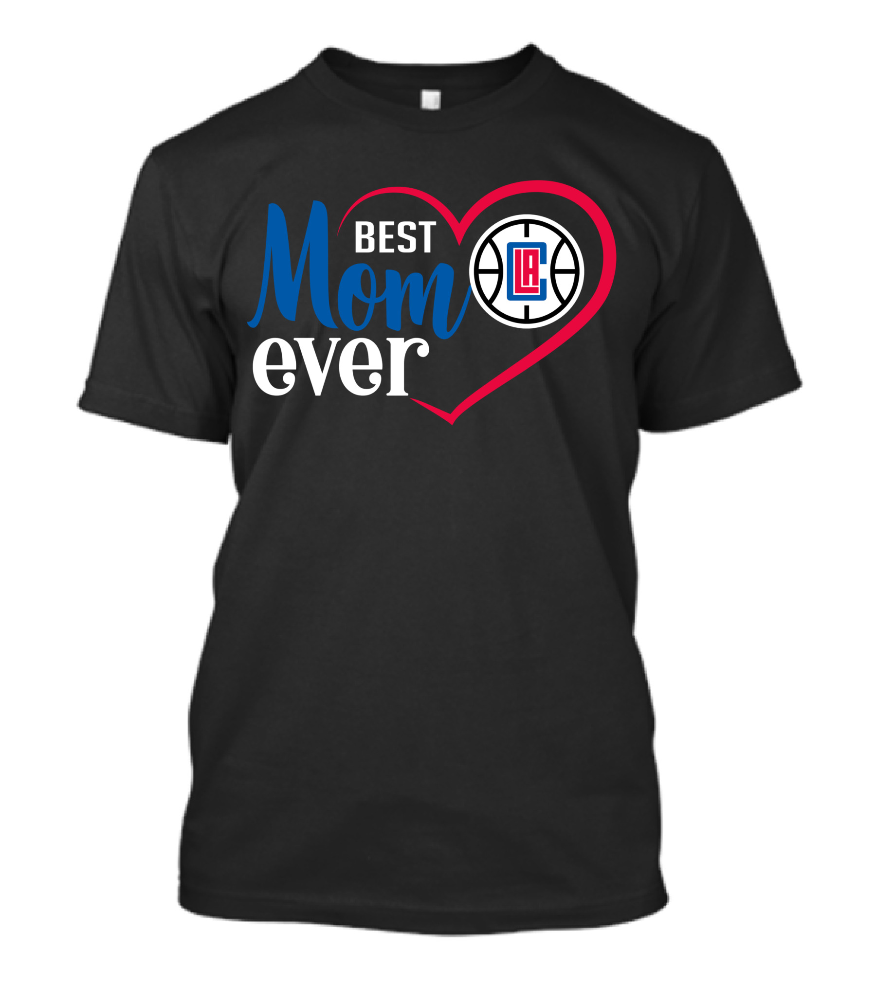 La Clippers Best Mom Ever Basketball Heart T-Shirt