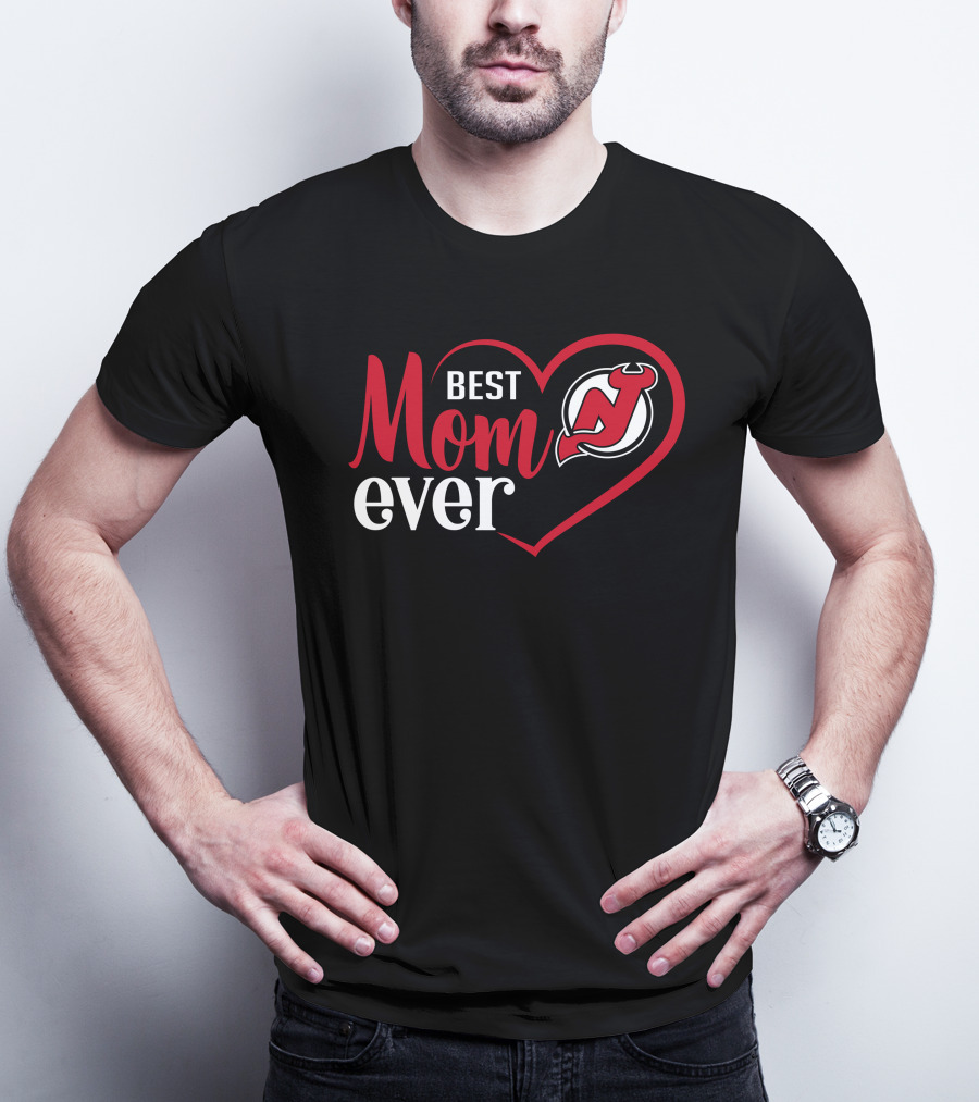 Best Mom Ever New Jersey Devils Heart T-Shirt