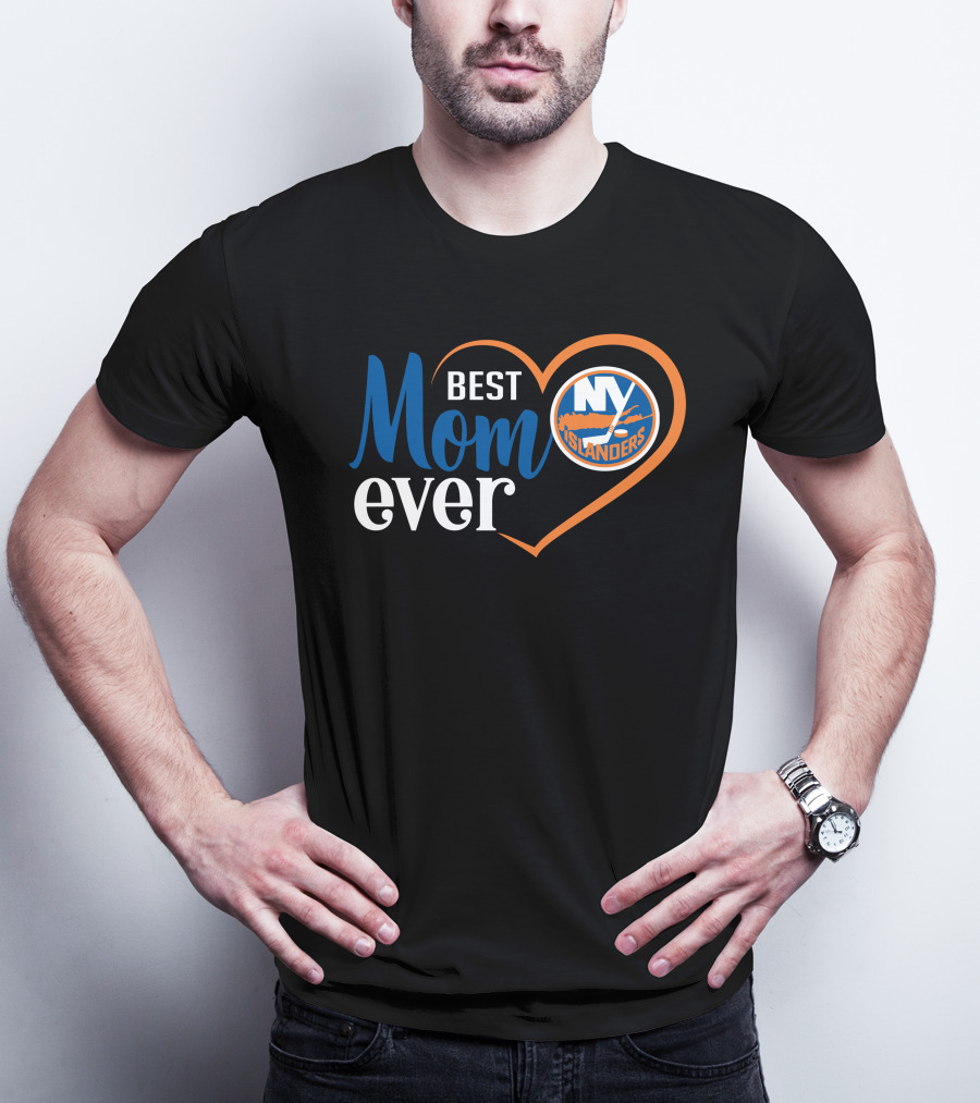 New York Islanders Best Mom Ever Heart T-Shirt