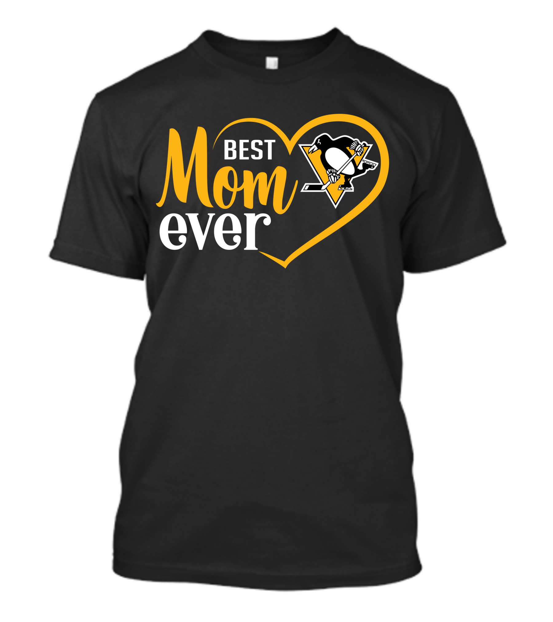 Best Mom Ever Pittsburgh Penguins Heart T-Shirt