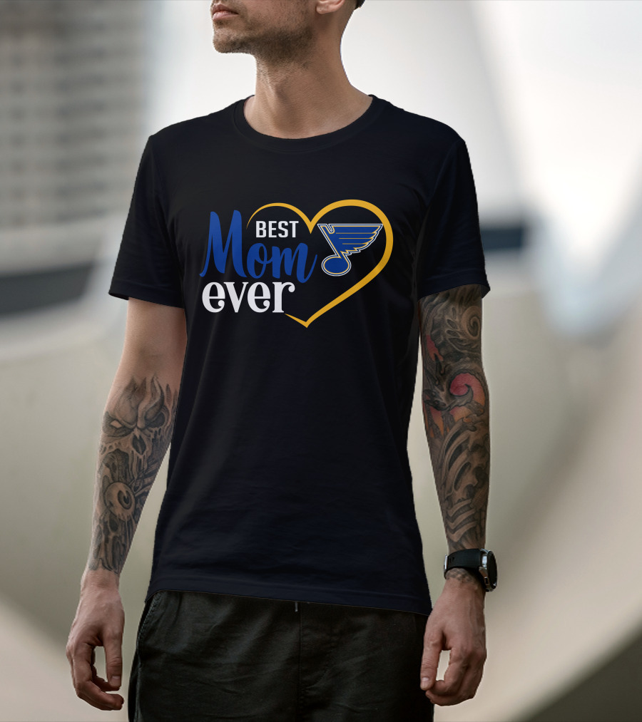 Best Mom Ever St Louis Blues Heart T-Shirt