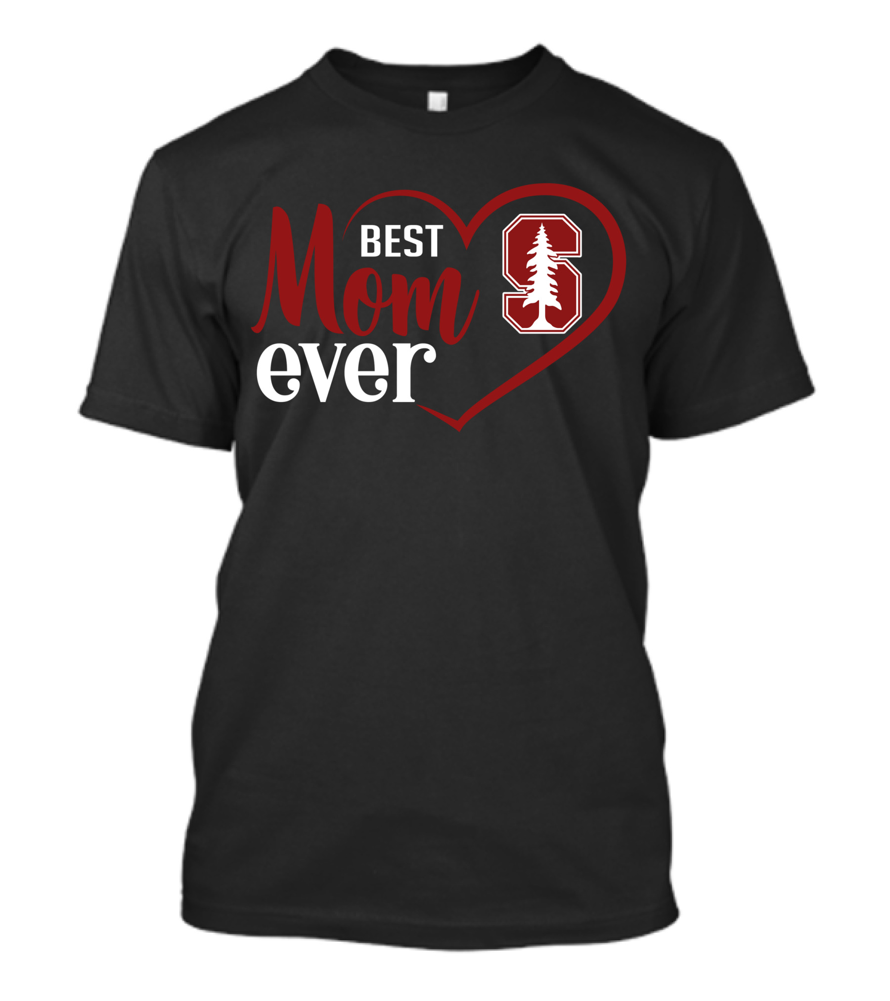 Best Mom Ever Stanford Cardinal Heart T-Shirt