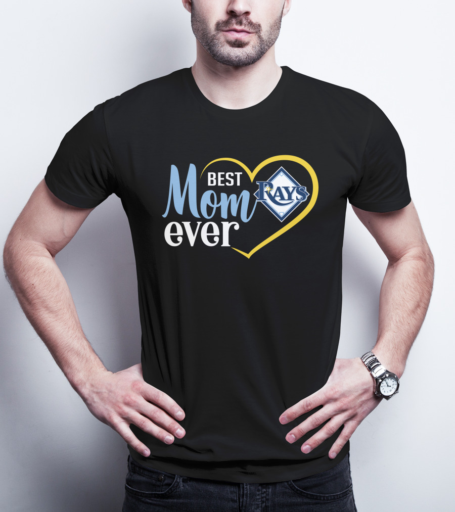 Tampa Bay Rays Best Mom Ever Heart T-Shirt
