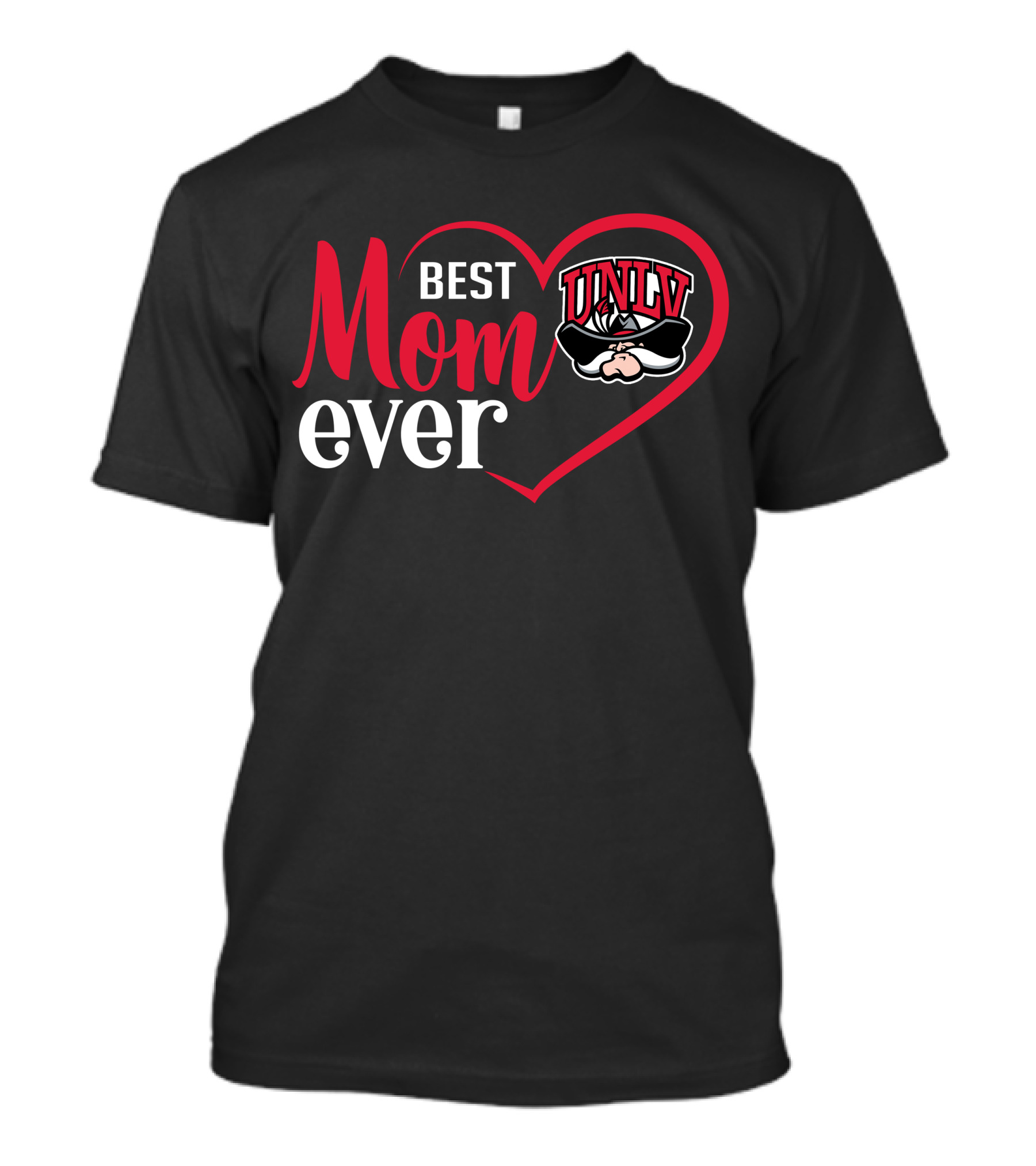 Unlv Rebels Best Mom Ever Heart T-Shirt