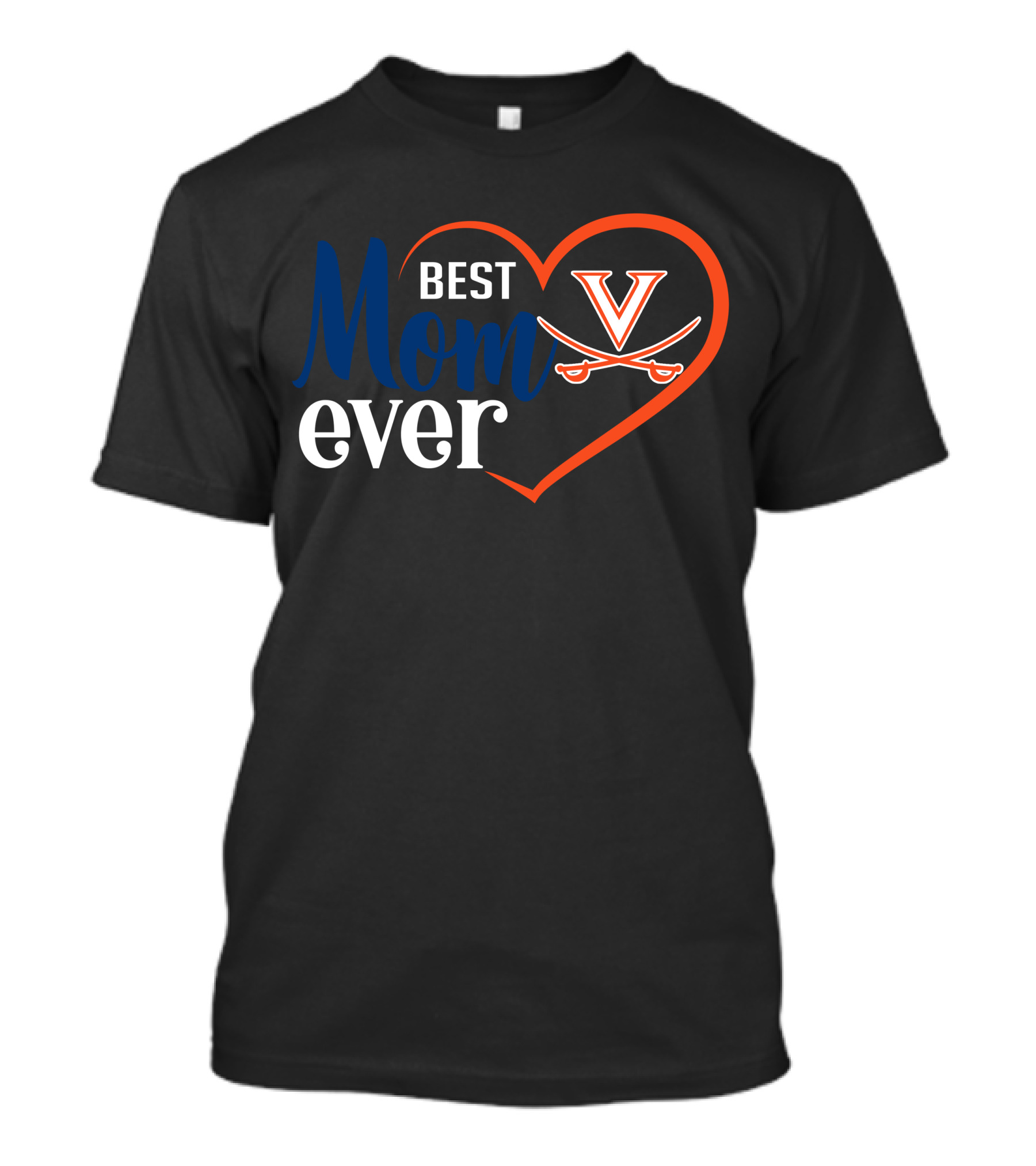 Best Mom Ever Virginia Cavaliers Heart T-Shirt