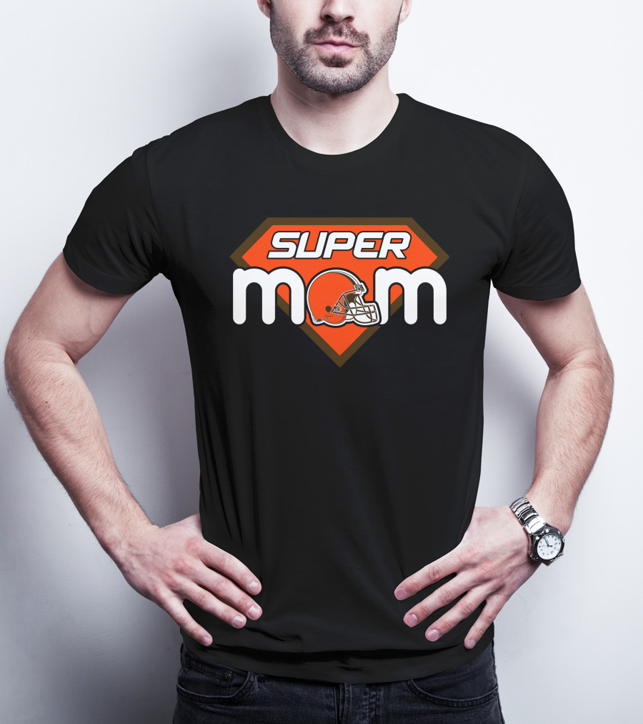 Super Mom Cleveland Browns Football Helmet T-Shirt