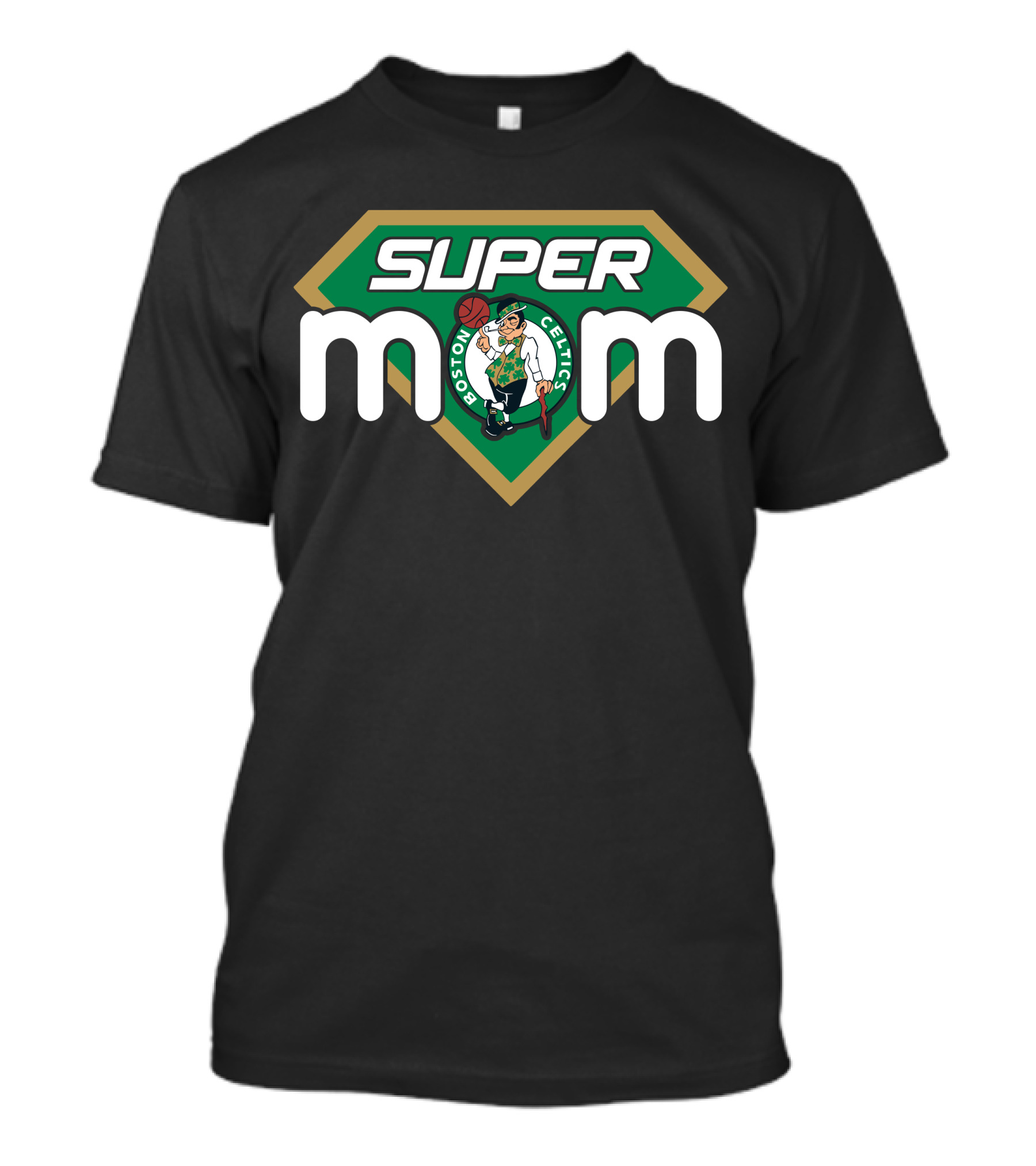 Boston Celtics Super Mom Basketball Fan T-Shirt