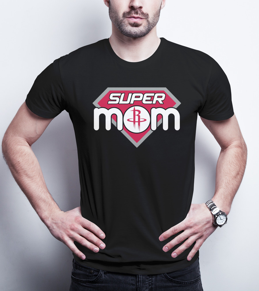 Houston Rockets Super Mom Logo T-Shirt