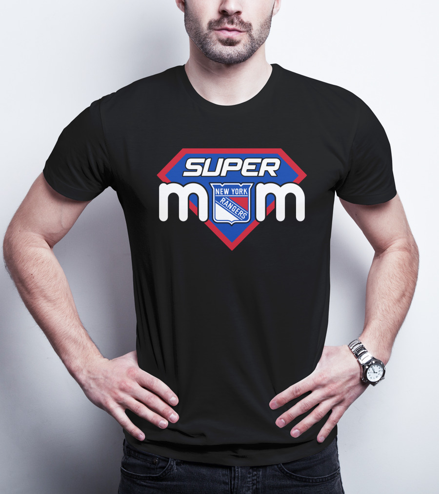 New York Rangers Super Mom Emblem With Shield T-Shirt