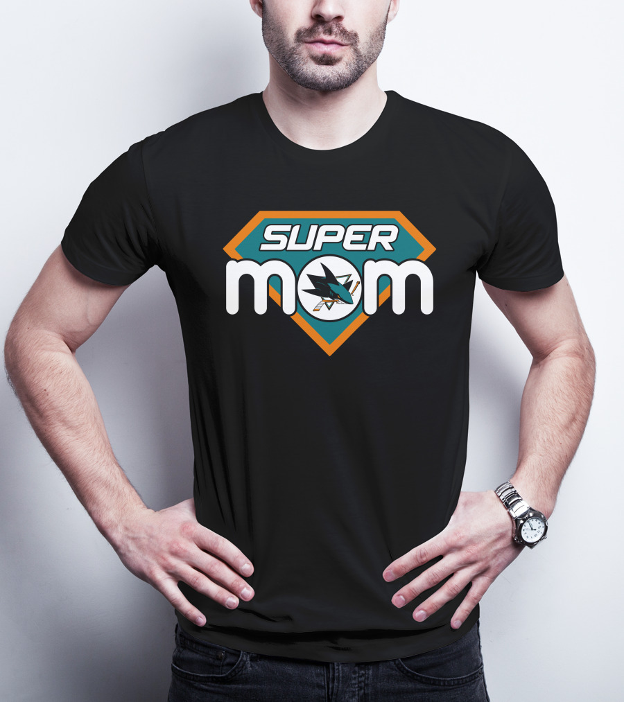 San Jose Sharks Super Mom Hero T-Shirt