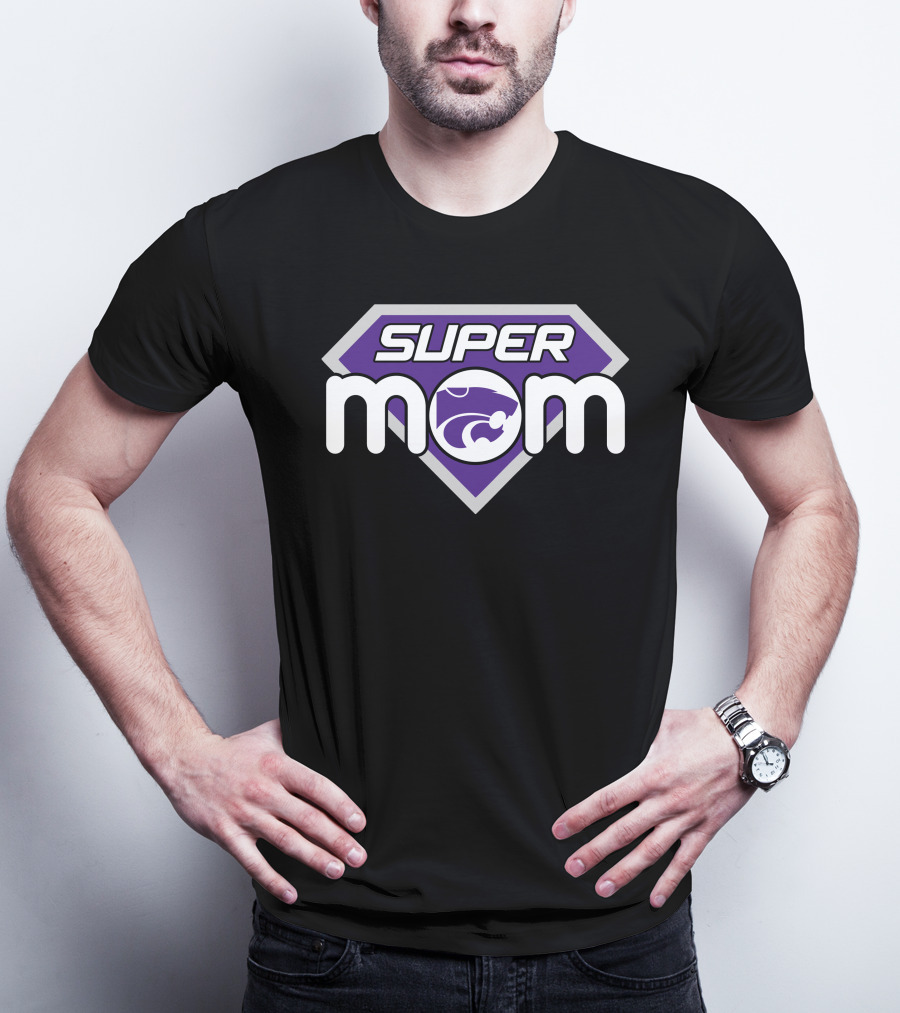 Kansas State Wildcats Super Mom Logo T-Shirt