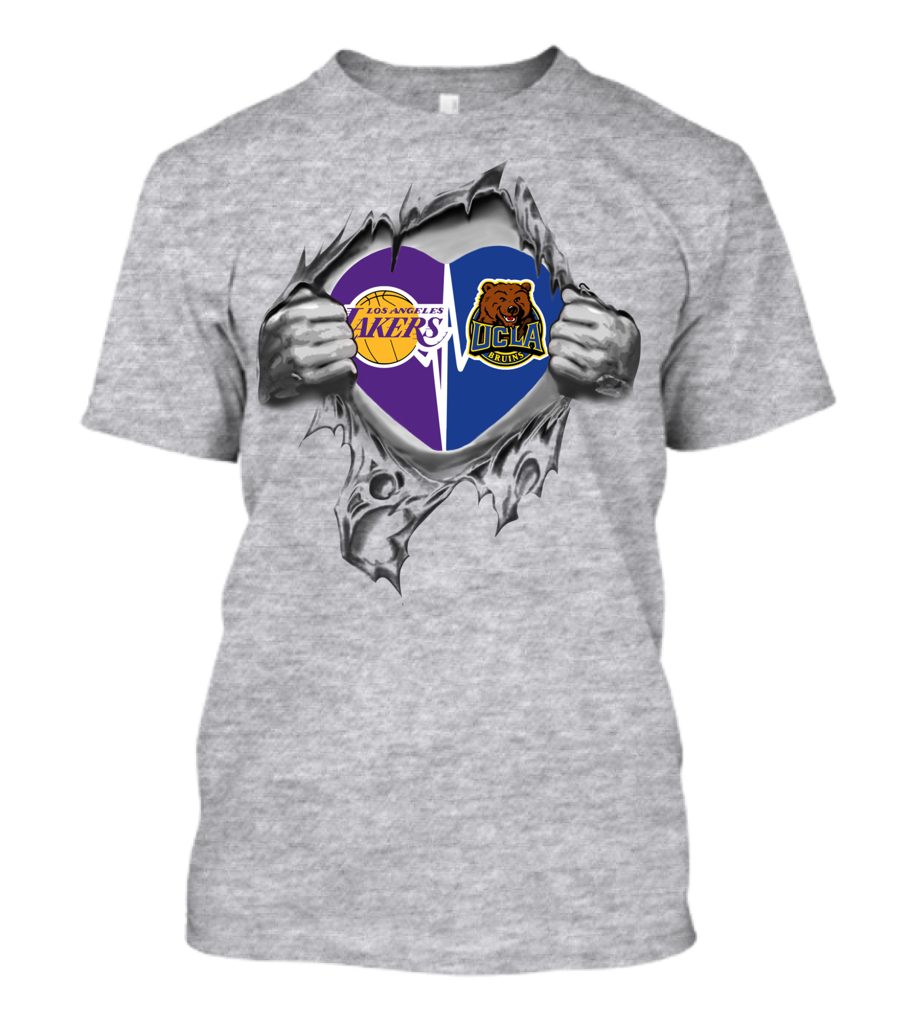Los Angeles Lakers Ucla Bruins Heart Symbol Collaboration T-Shirt