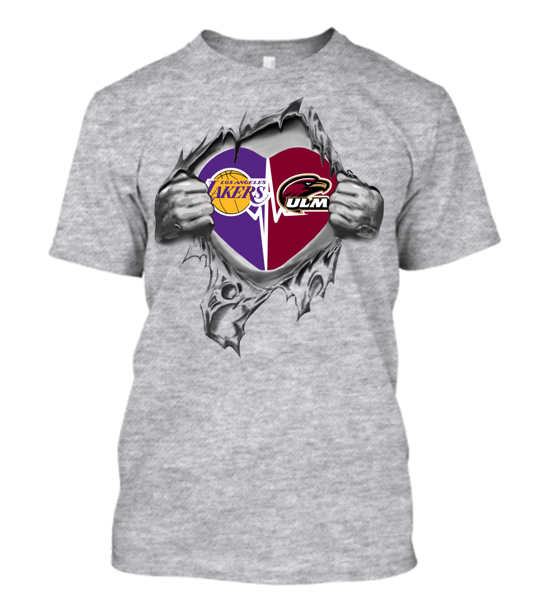 Los Angeles Lakers Ulm Warhawks Heartbeat Passion T-Shirt